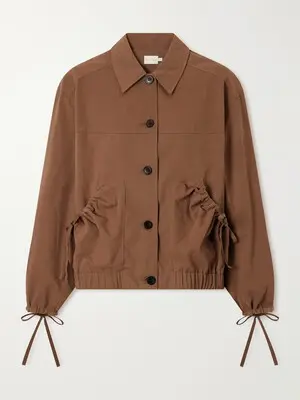 DEIJI STUDIOS Organic Cotton Drawstring Jacket - Brown