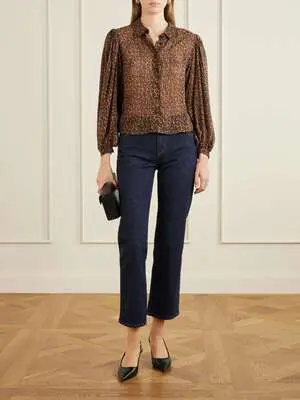 FRAME Leopard-print Silk Blouse - Leopard Print
