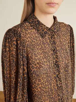 FRAME Leopard-print Silk Blouse - Leopard Print