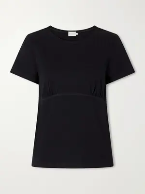 DEIJI STUDIOS Gathered Organic Cotton T-shirt - Black