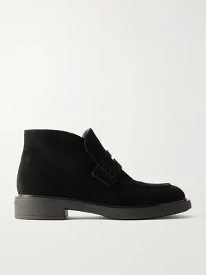 GIANVITO ROSSI Suede Ankle Boots - Black