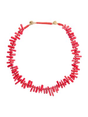 ROXANNE ASSOULIN Coral Branch Beaded Necklace - Red