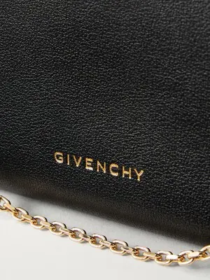 Givenchy Voyou Leather Clutch With Gold-tone Chain