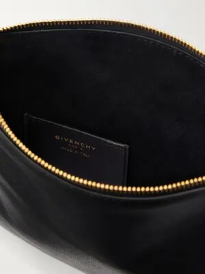 Givenchy Voyou Leather Clutch With Gold-tone Chain