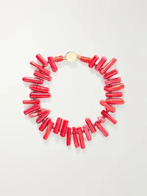 ROXANNE ASSOULIN Coral Branch Beaded Bracelet - Red
