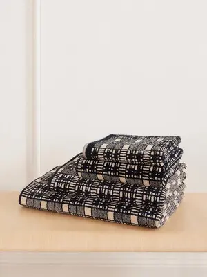 AUTUMN SONATA Alma Essential Set Of Four Organic Cotton-terry Towels - Blue