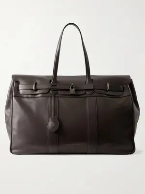 Brunello Cucinelli Leather Weekender Bag - Brown