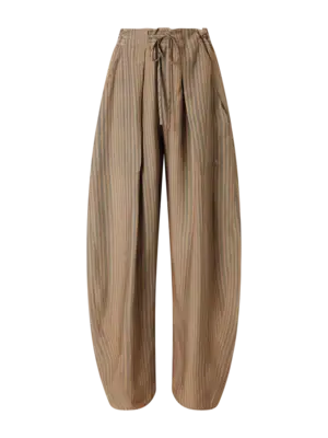 KALLMEYER KALLMEYER Clemence Striped Twill Wide-Leg Pants Beige