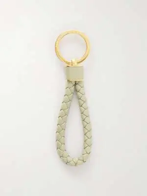 Bottega Veneta Braided Leather Keyring - Green