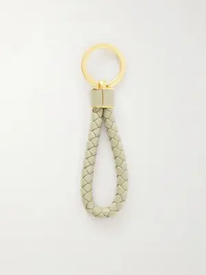 Bottega Veneta Braided Leather Keyring - Green