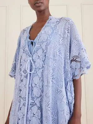 Miguelina Valentina Cotton-lace Kaftan