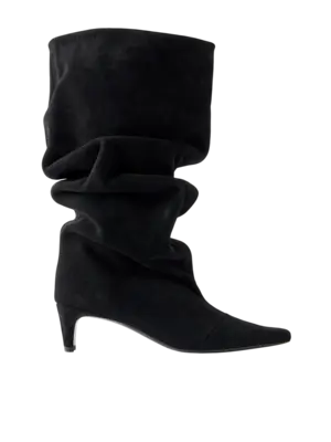 Staud Wally Suede Knee-high Boots - Black