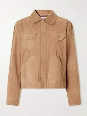 FRAME Utility Suede Jacket - Neutrals