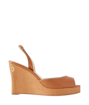 Jennifer Chamandi Nino Leather Wedge Sandals
