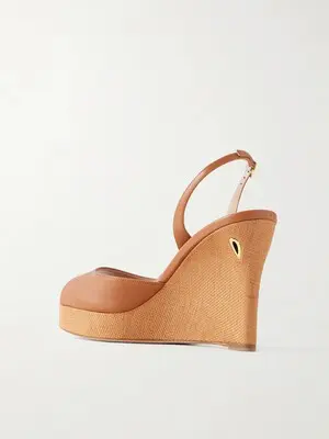 Jennifer Chamandi Nino Leather Wedge Sandals