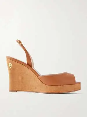 Jennifer Chamandi Nino 105 Leather Wedge Sandals