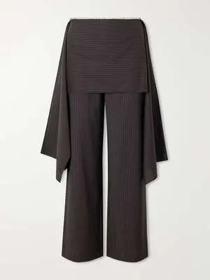 DEIJI STUDIOS Striped Wool Flared Pants