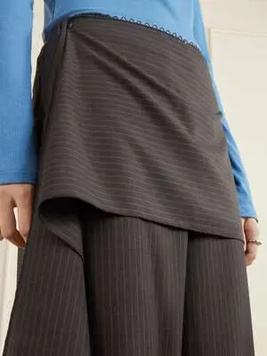DEIJI STUDIOS Striped Wool Flared Pants