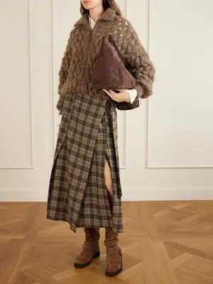 Brunello Cucinelli Embellished Suede Biker Boots
