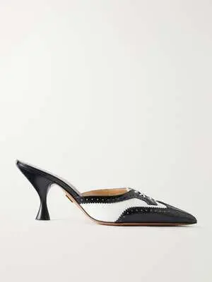 Thom Browne 75 Two-tone Lace-up Patent-leather Pumps