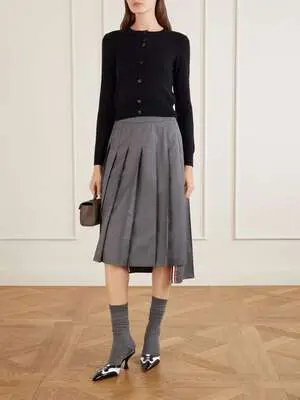 Thom Browne 75 Two-tone Lace-up Patent-leather Pumps