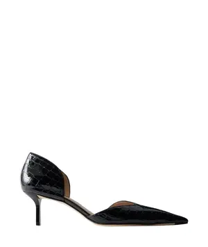 Victoria Beckham Angle 55 Croc-effect Leather Pumps