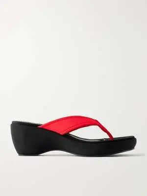Staud Remy Woven Wedge Sandals