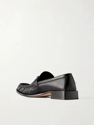 ROGER VIVIER Viv Moc 25 Embellished Leather Loafers