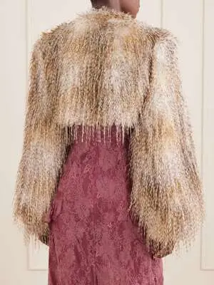 Anna Sui Shearling Cropped Coat