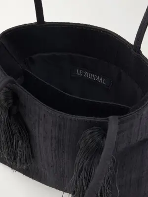 Le Sundial Le Salon Tasseled Dupioni Clutch