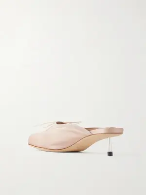 Simone Rocha Pointe Bow-detailed Satin Pumps