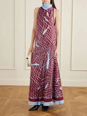 Altuzarra Moonlight Printed Silk Maxi Dress