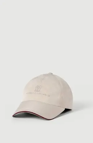 Brunello Cucinelli Water-resistant Microfiber Baseball Cap With Embroidered Logo - Cool Beige