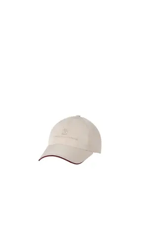 Brunello Cucinelli Water-resistant Microfiber Baseball Cap With Embroidered Logo - Cool Beige