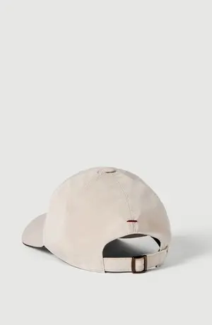 Brunello Cucinelli Water-resistant Microfiber Baseball Cap With Embroidered Logo - Cool Beige