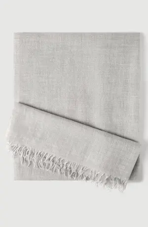 Brunello Cucinelli Cashmere And Silk Scarf - Light Grey