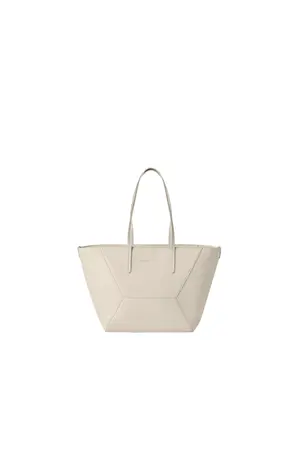 Brunello Cucinelli Calfskin Bc Duo Bag With Monili - Ivory