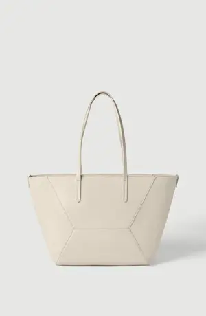 Brunello Cucinelli Calfskin Bc Duo Bag With Monili - Ivory