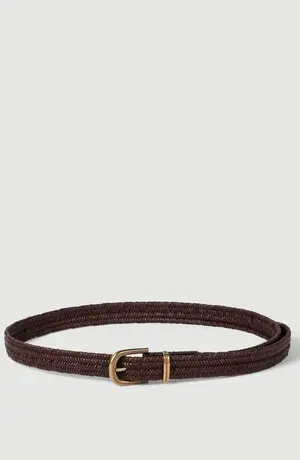 Brunello Cucinelli Stretch Braided Leather Belt