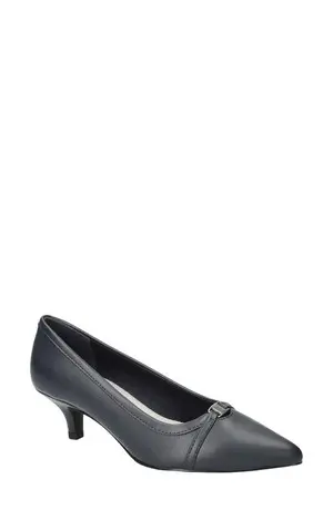 EASY WORKS BY EASY STREET Zayn Kitten Heel Pump Navy