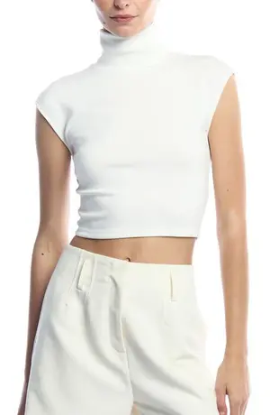 LBLC THE LABEL Winslow Sleeveless Turtleneck Ivory