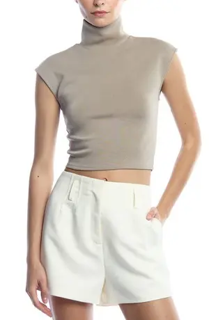 LBLC THE LABEL Winslow Sleeveless Turtleneck - Mocha
