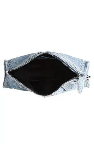 Alexander McQueen Manta Denim Clutch - Navy