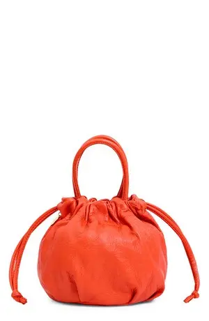 Clare V. Emma Leather Drawstring Top Handle Bag