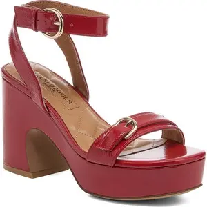 KELSI DAGGER BROOKLYN Wendy Ankle Strap Platform Sandal - Crimson
