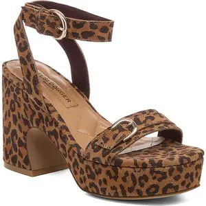 KELSI DAGGER BROOKLYN Wendy Ankle Strap Platform Sandal Leopard