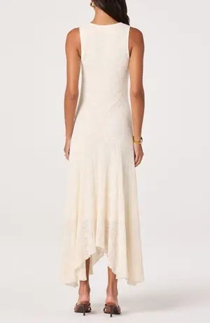 Astr The Label Freida Lace Asymmetrical Hem Dress