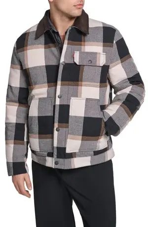 LEVI'S Quilted Work Jacket - Black/caramel
