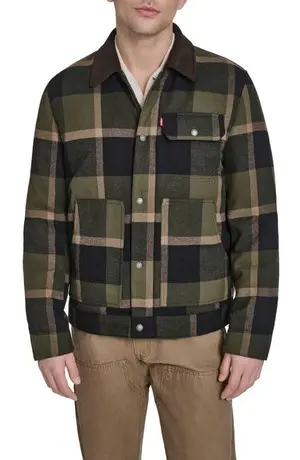 LEVI'S Quilted Work Jacket - Olive/black
