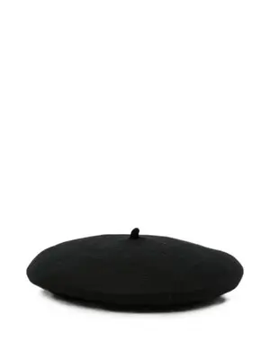 Emporio Armani Logo Wool Basque Hat
